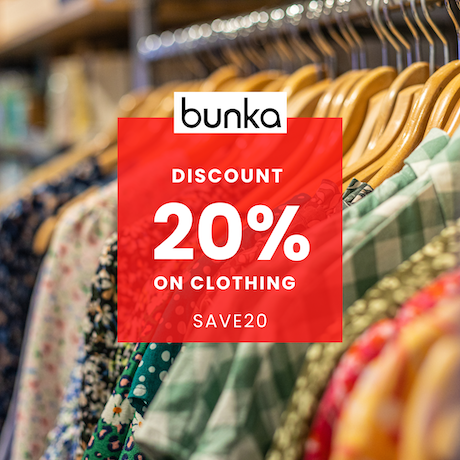 Bunka Turns 19 Today! - Discount of 20% on clothing- Bunka