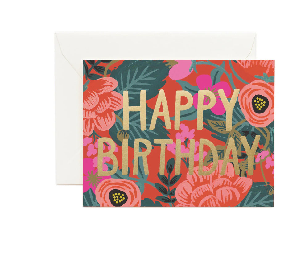 Rifle Paper Poppy Birthday Card – Bunka