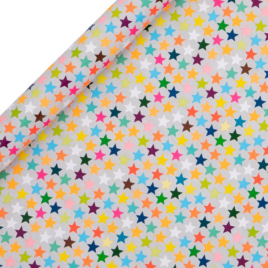 Glick Multicoloured Star Wrapping Paper – Bunka