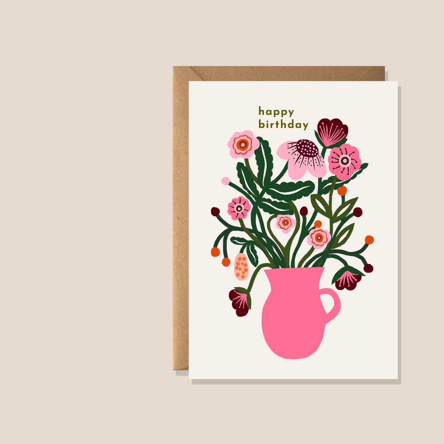 Kiran Ravilious Blooms Birthday Card – Bunka