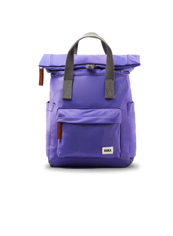 Roka Canfield B Small Sustainable Nylon Peri Purple Backpack - Bunka ...