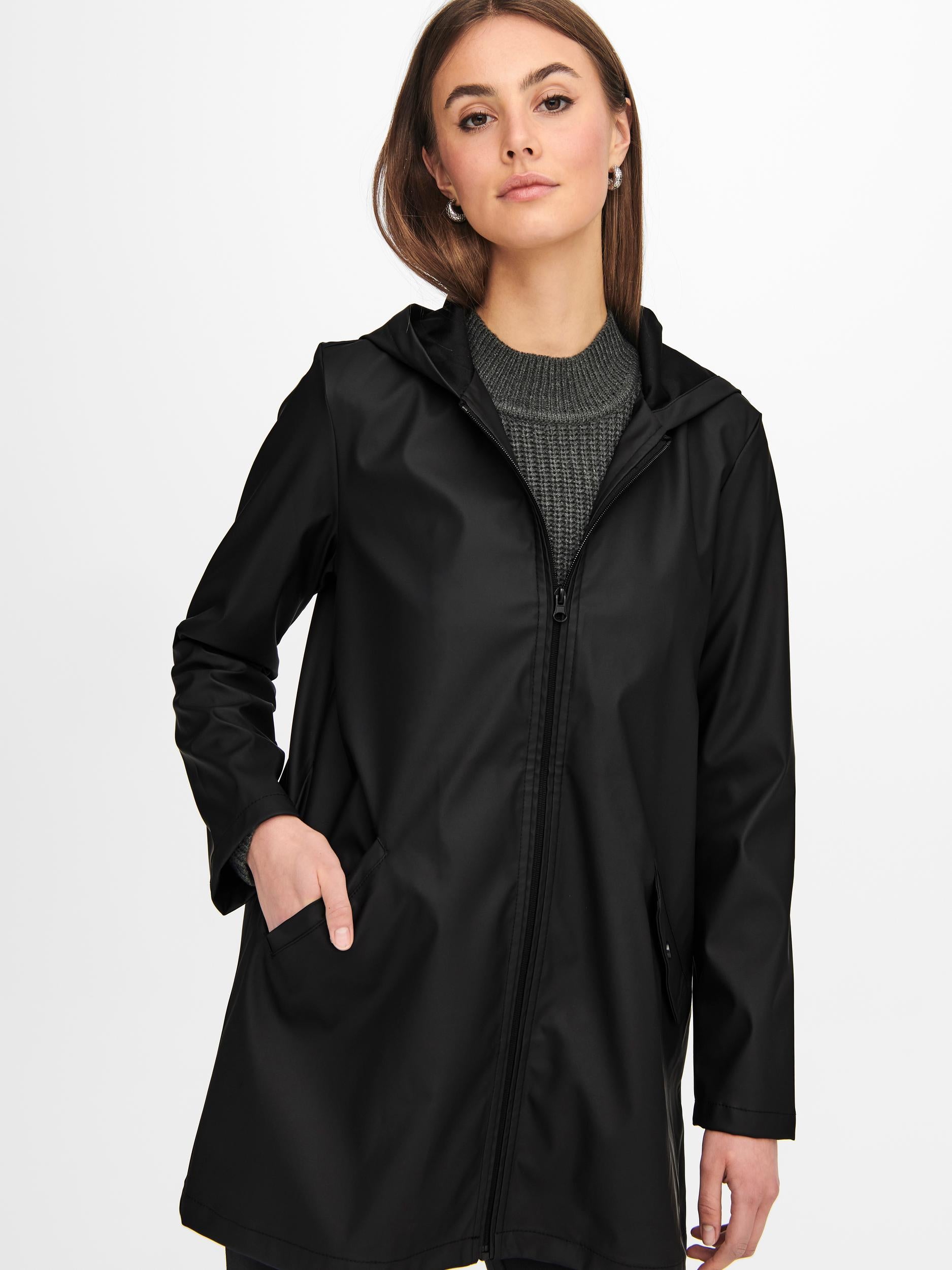 Elisa Waterproof Raincoat - Black – Bunka