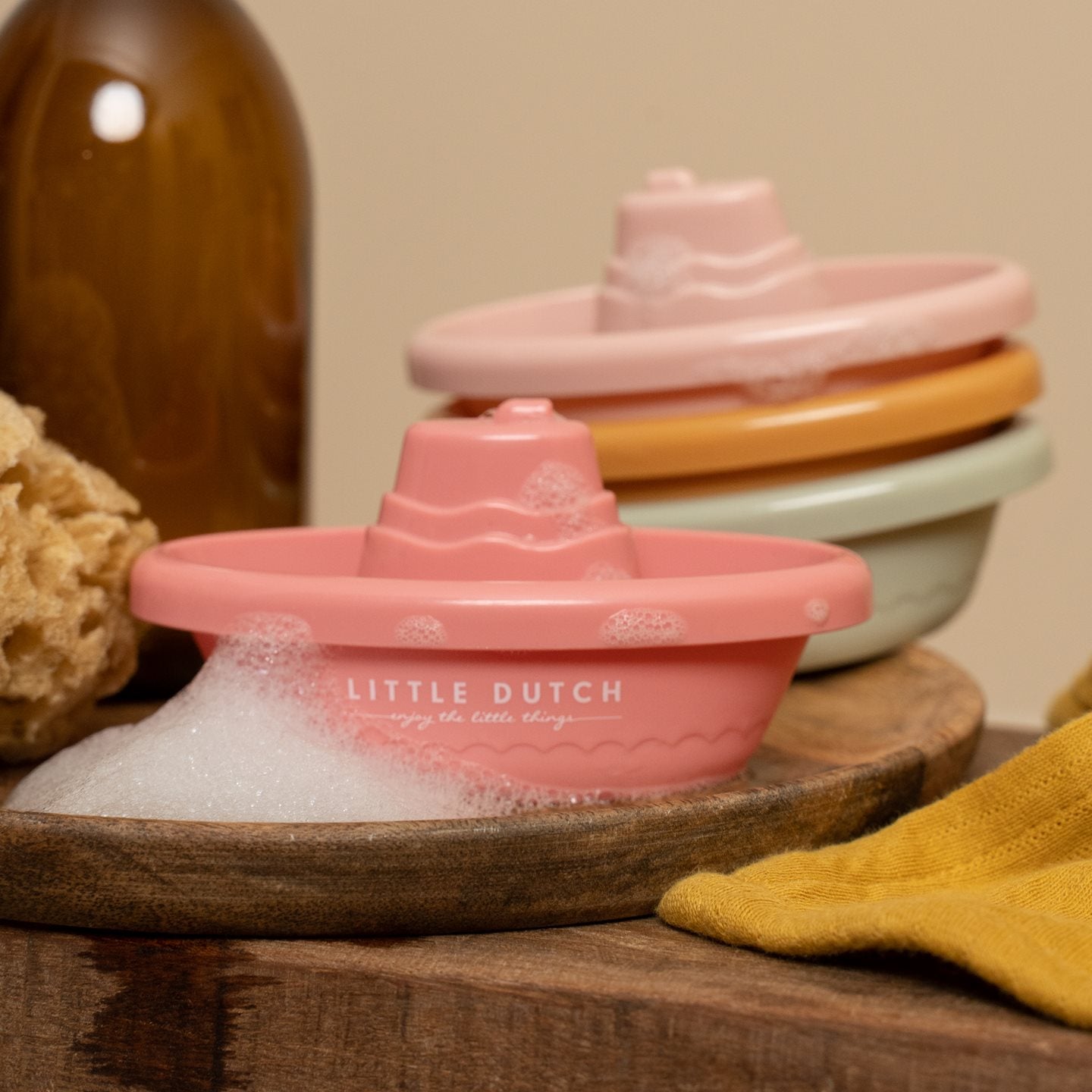 The Little Dutch - Stackable Bath Boats Pink – Bunka