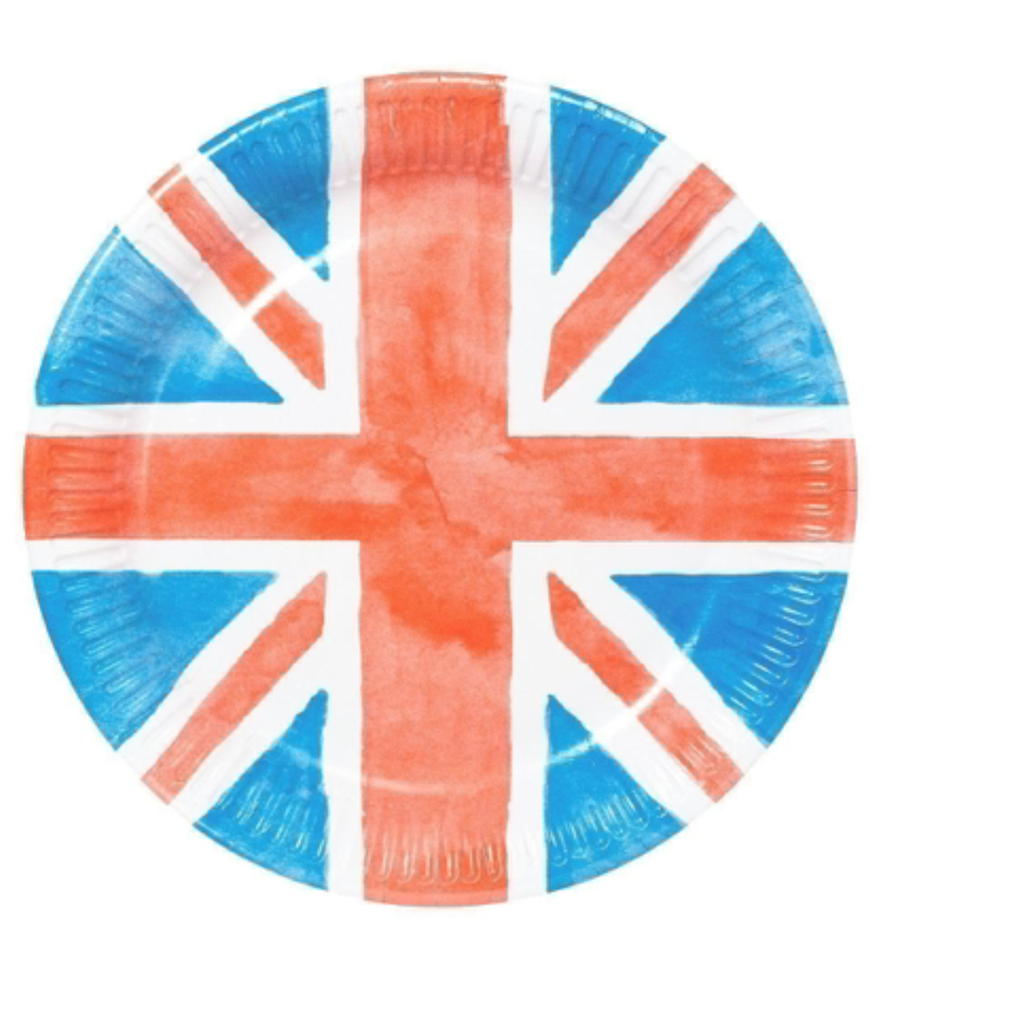 Union Jack Round Paper Plate - Talking Tables – Bunka