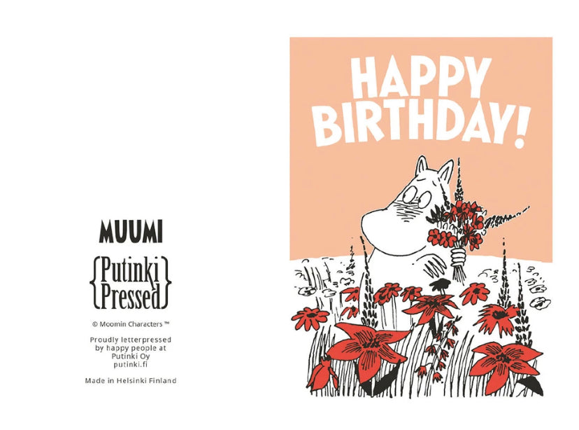 Moomin Birthday Flowers Greeting Card – Bunka