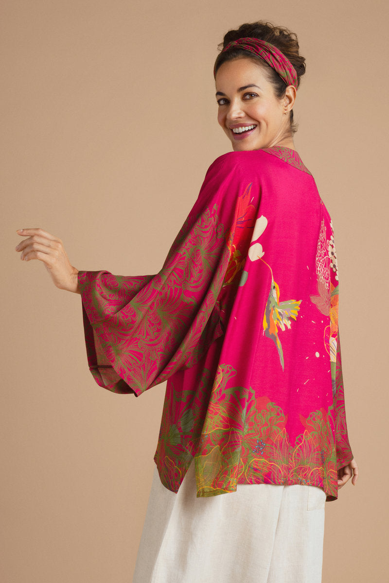 Powder Design - Hummingbird Kimono Jacket Raspberry – Bunka